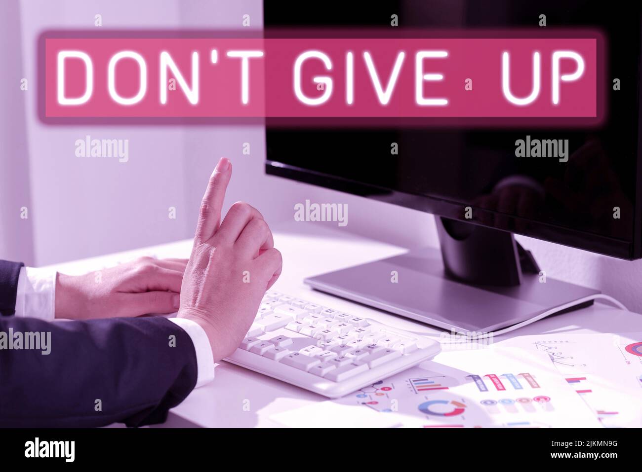Sign displaying Don T Not Give Up. Business overview Determined ...