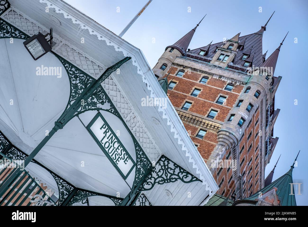 A low-angle shot of Chateau Frontenac - a prestigious and elegant hotel ...
