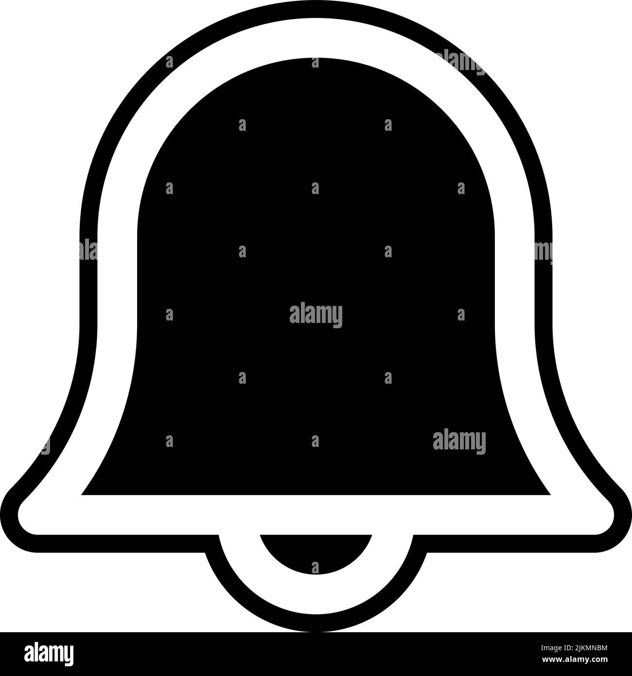notification bell icon black vector illustration Stock Vector Image ...