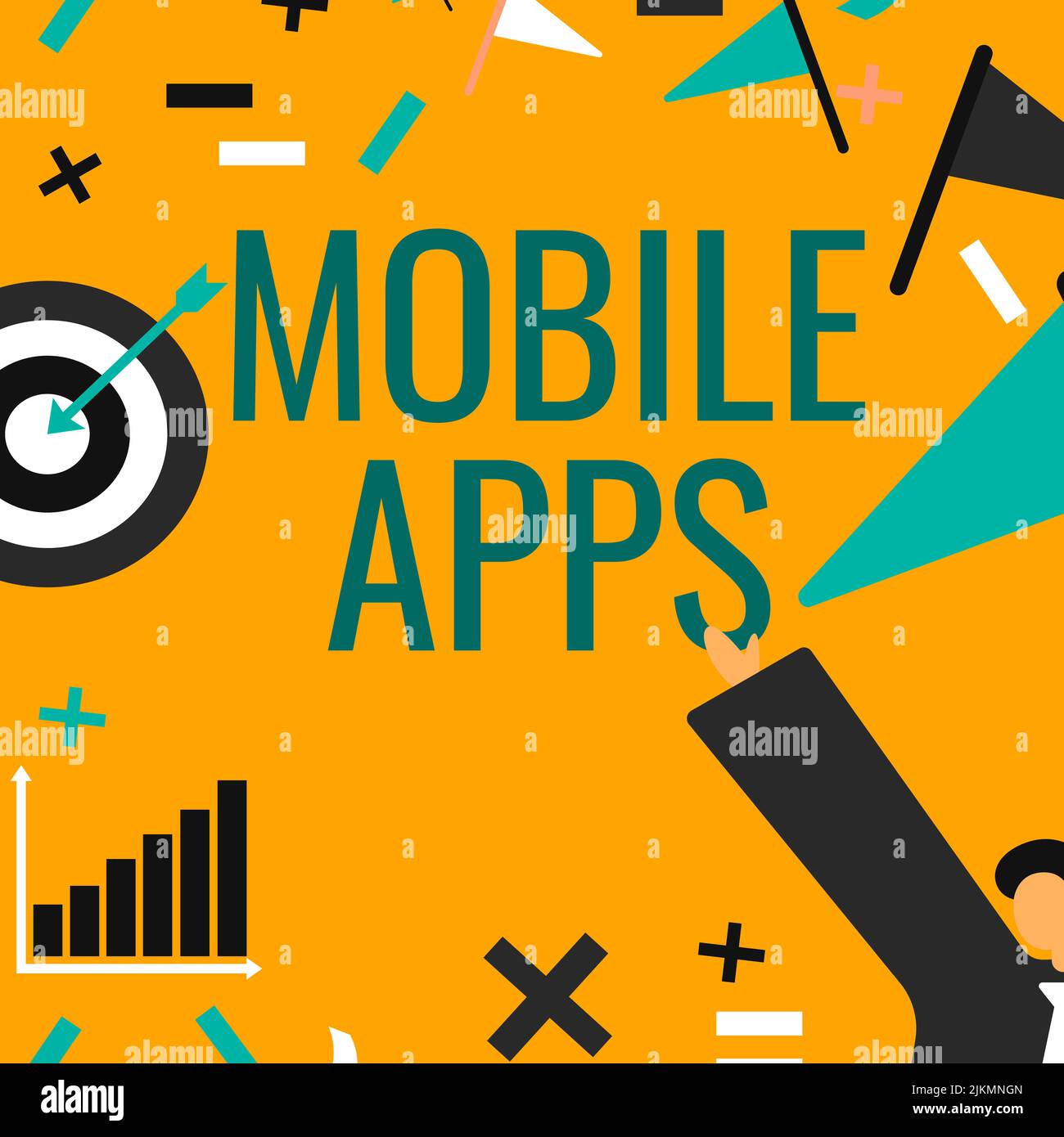 Text caption presenting Mobile Apps. Conceptual photo small programs ...