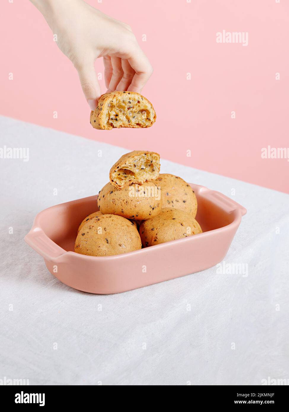 A serving of tapioca balls cookies for breakfast Stock Photo - Alamy