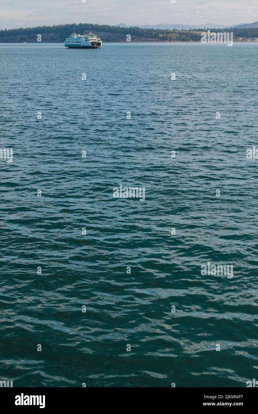 ferry boat in puget sound Pacific Northwest water sea ocean Stock Photo ...