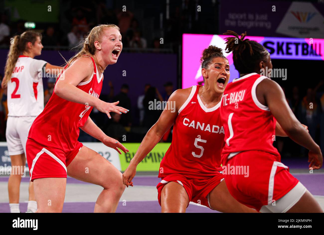 Canada’s Tara Wallack, Taya Hanson, Sarah Te-Biasu and Rosalie Mercille ...