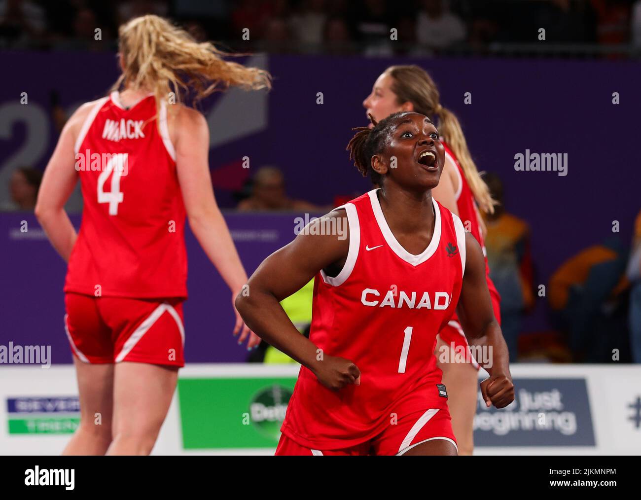Canada’s Sarah Te-Biasu and Rosalie Mercille celebrates after defeating ...