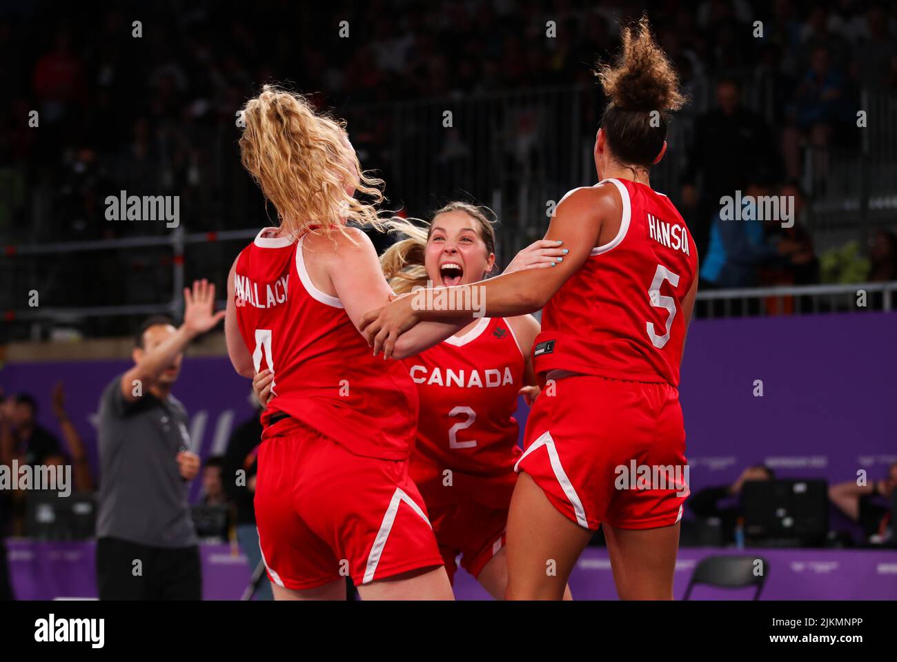 Canada’s Tara Wallack, Taya Hanson, Sarah Te-Biasu and Rosalie Mercille ...