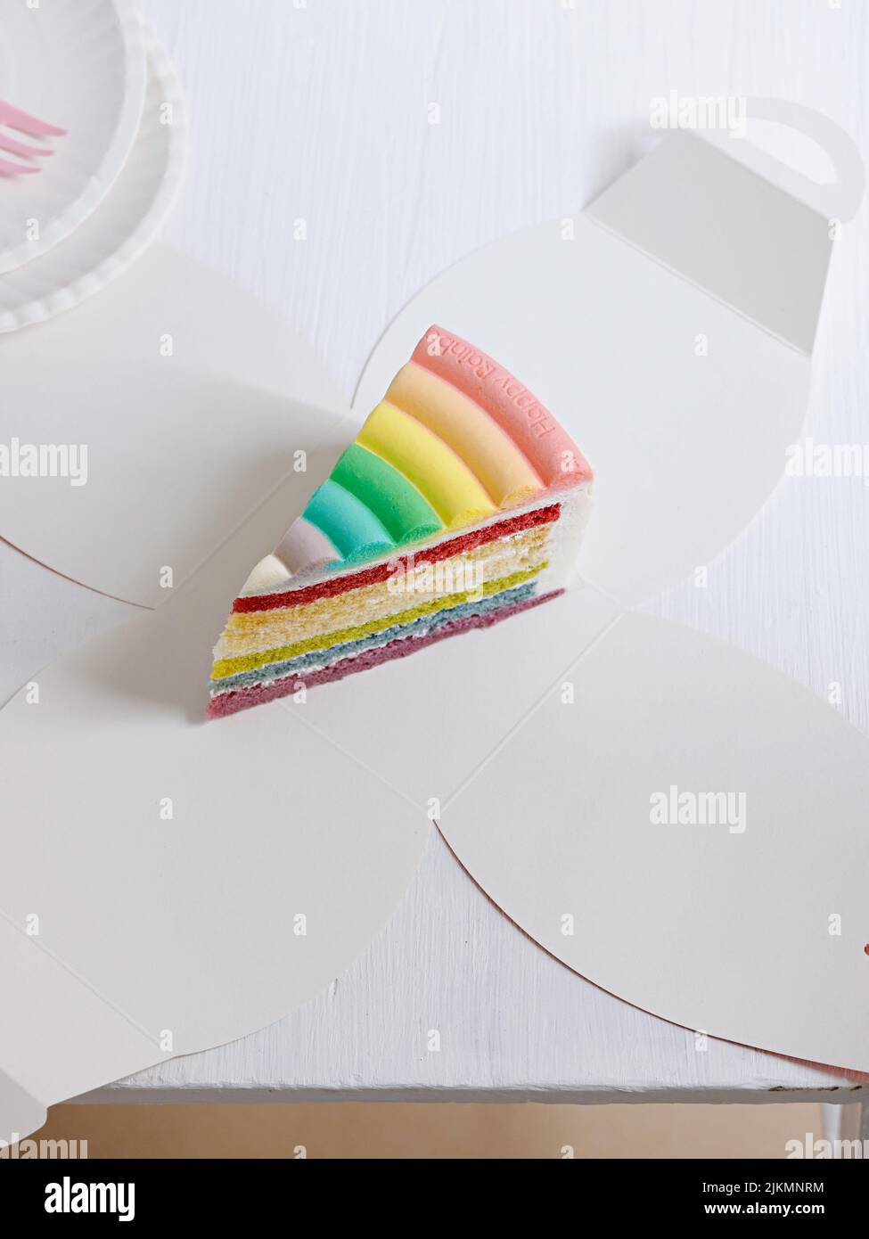 Rainbow cake slice hi-res stock photography and images - Alamy