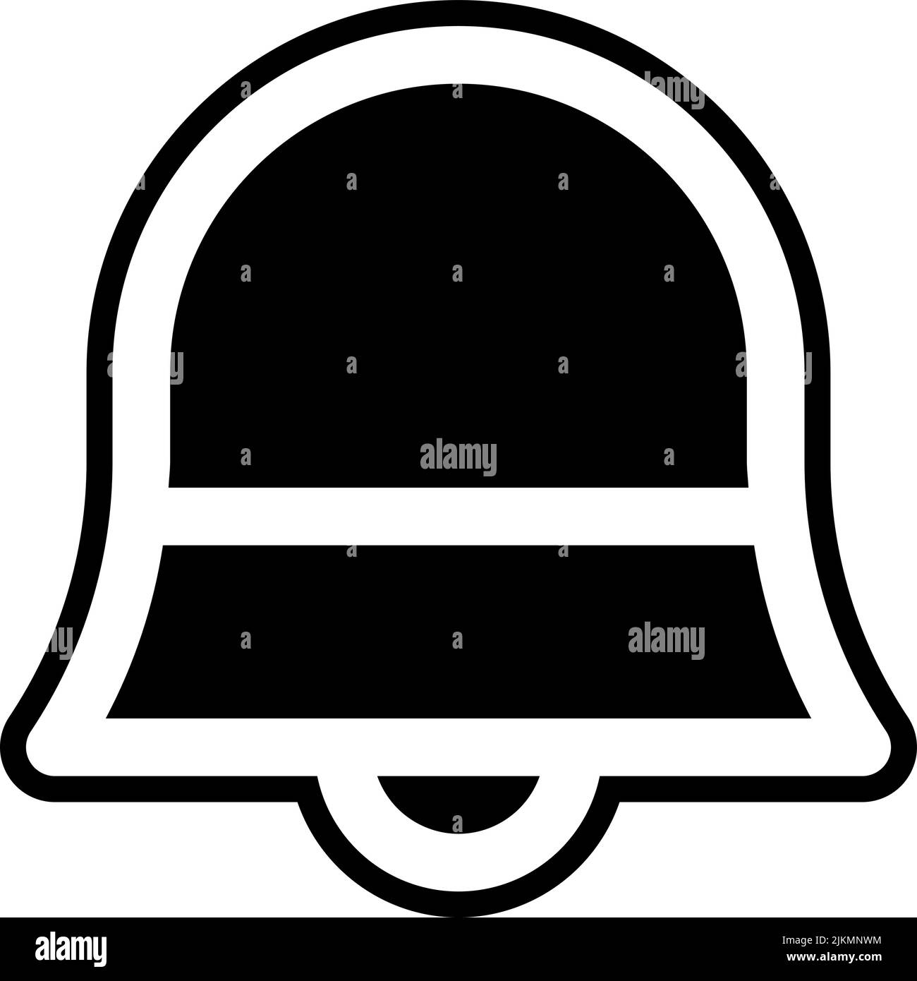 notification bell icon black vector illustration Stock Vector Image ...