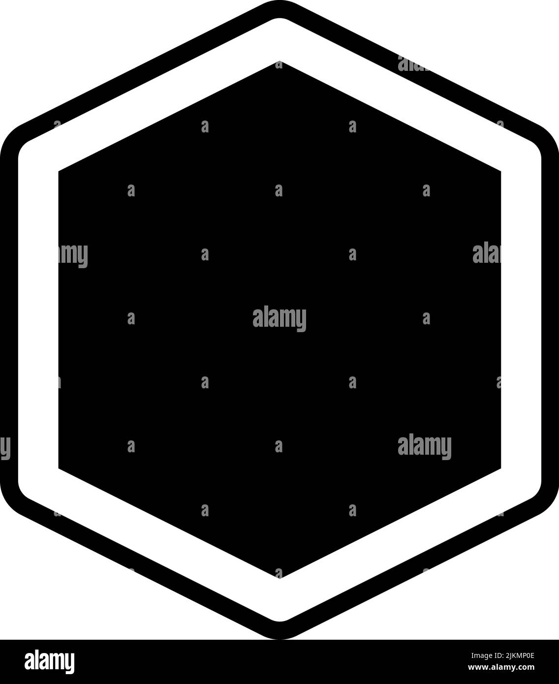hexagon icon black vector illustration Stock Vector Image & Art - Alamy