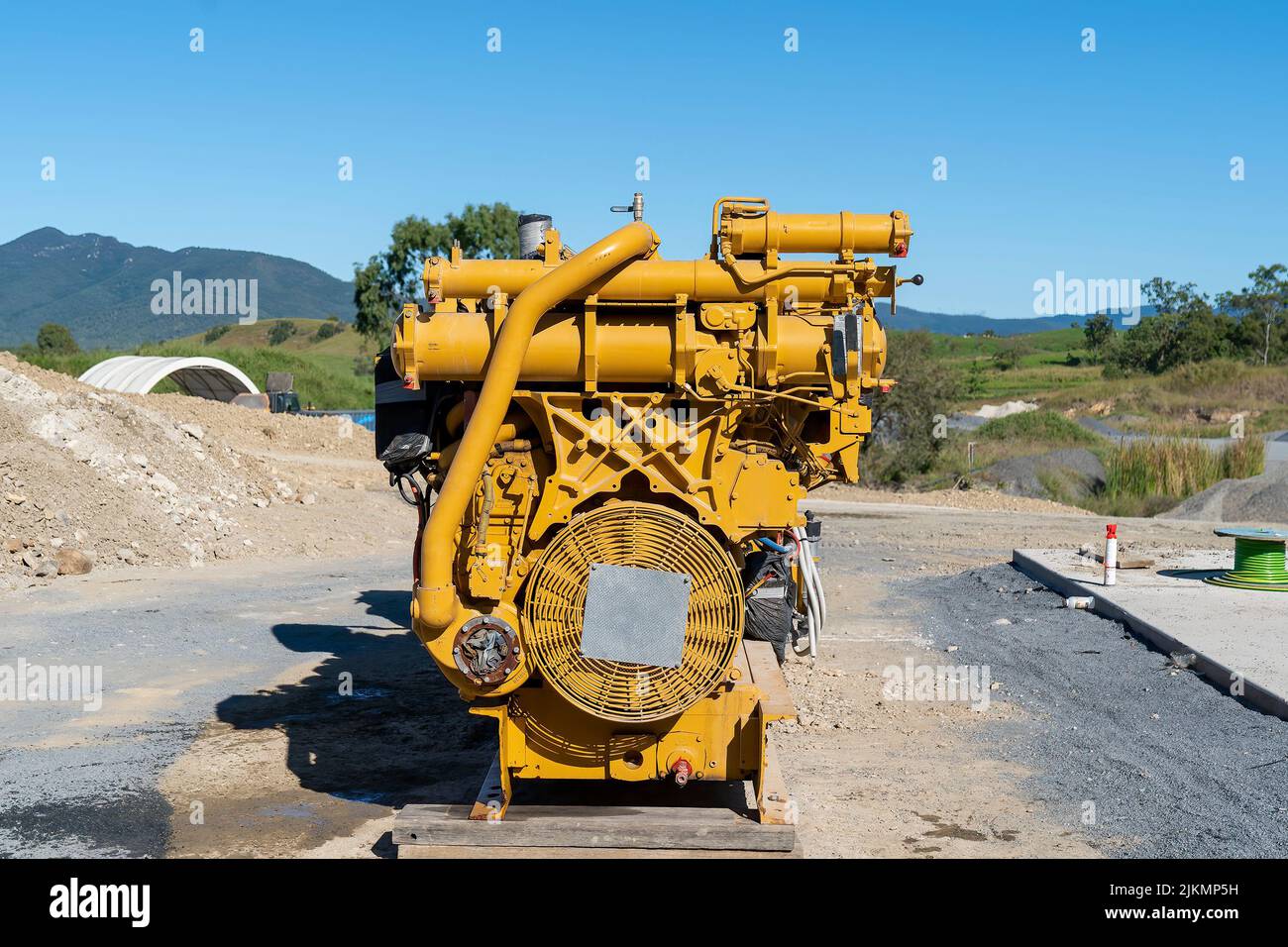 Mackay, Queensland, Australia - 7th June 2022: Diesel generator in an ...