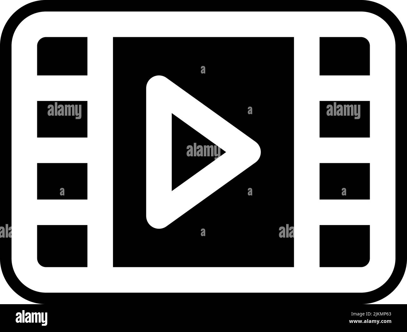 video player icon black vector illustration Stock Vector Image & Art ...