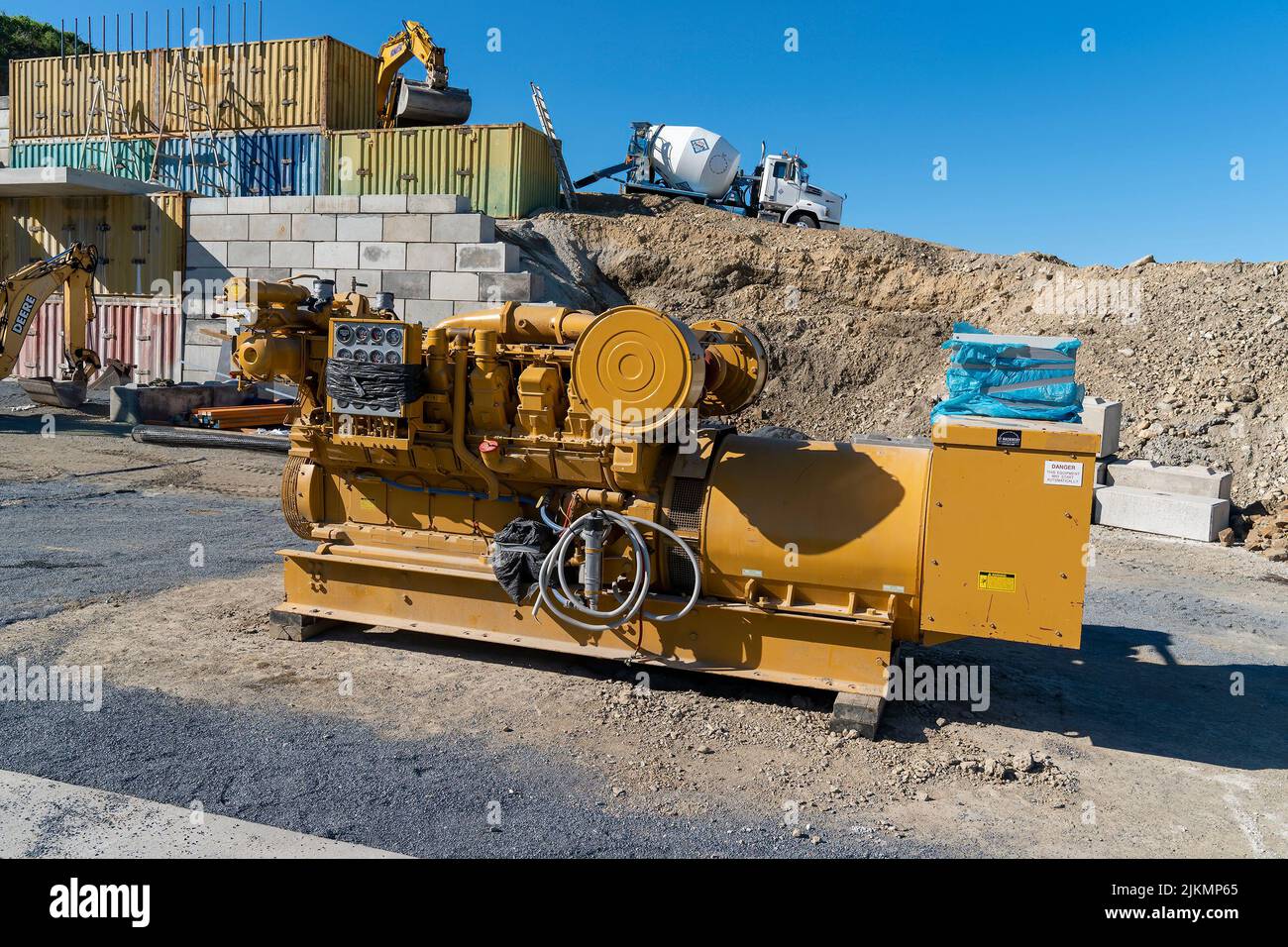 Mackay, Queensland, Australia - 7th June 2022: Diesel generator in an ...