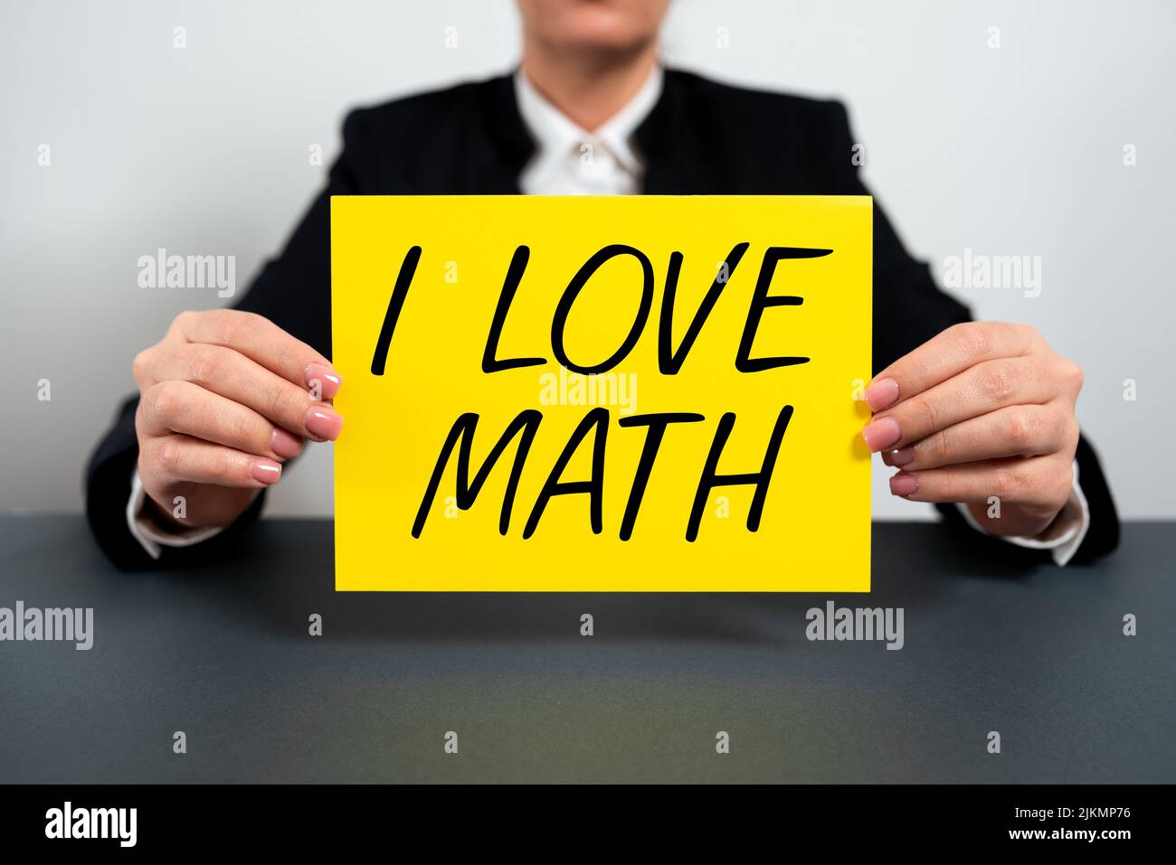 Text caption presenting I Love Math. Word for To like a lot doing ...