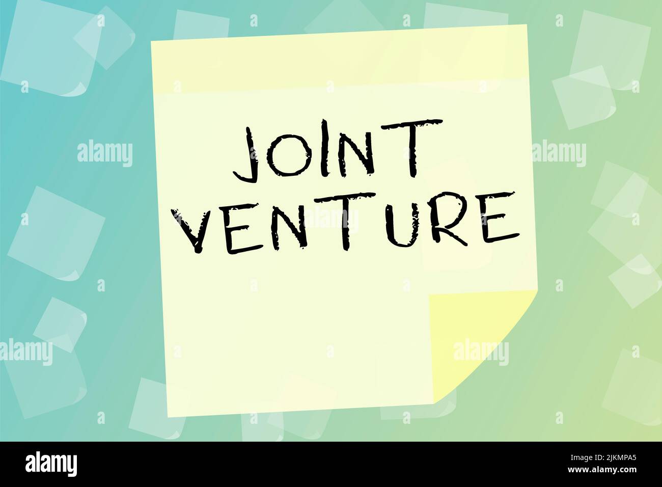 Handwriting text Joint Venture, Conceptual photo Collaboration ...