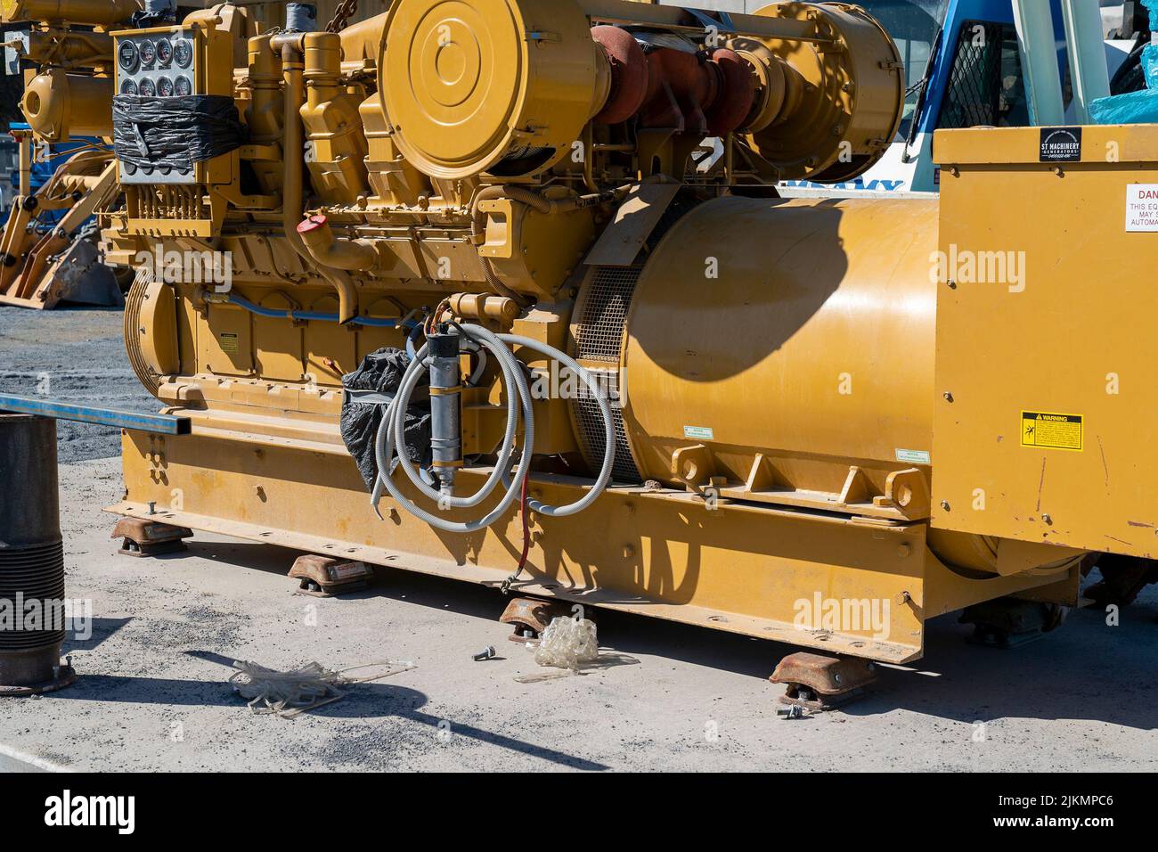 Mackay, Queensland, Australia - 7th June 2022: Diesel generator in an ...