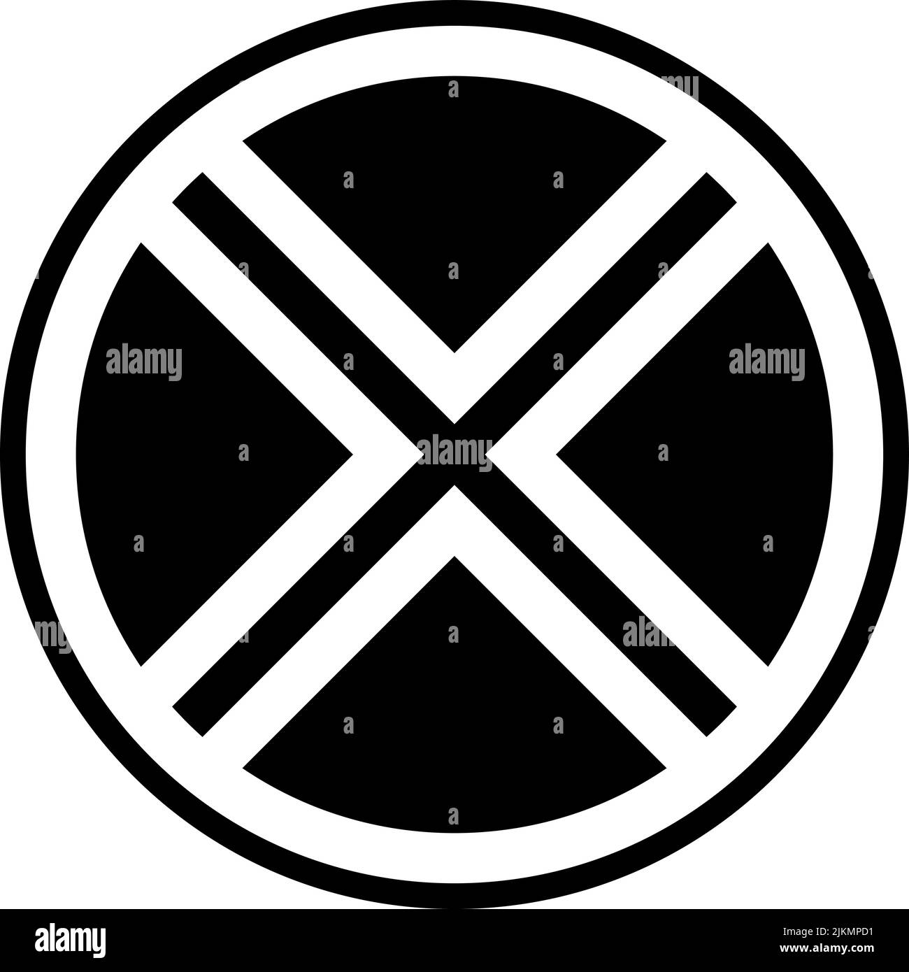 railroad crossing icon black vector illustration Stock Vector Image ...