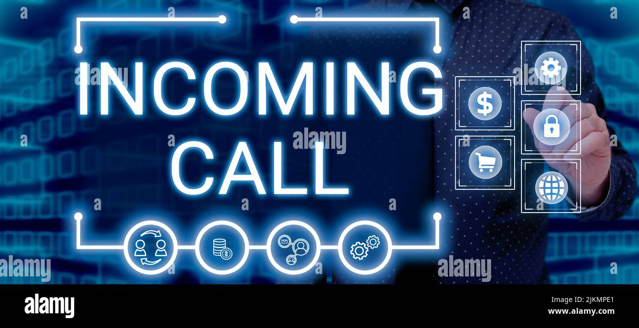 Inspiration showing sign Incoming Call. Conceptual photo Inbound ...