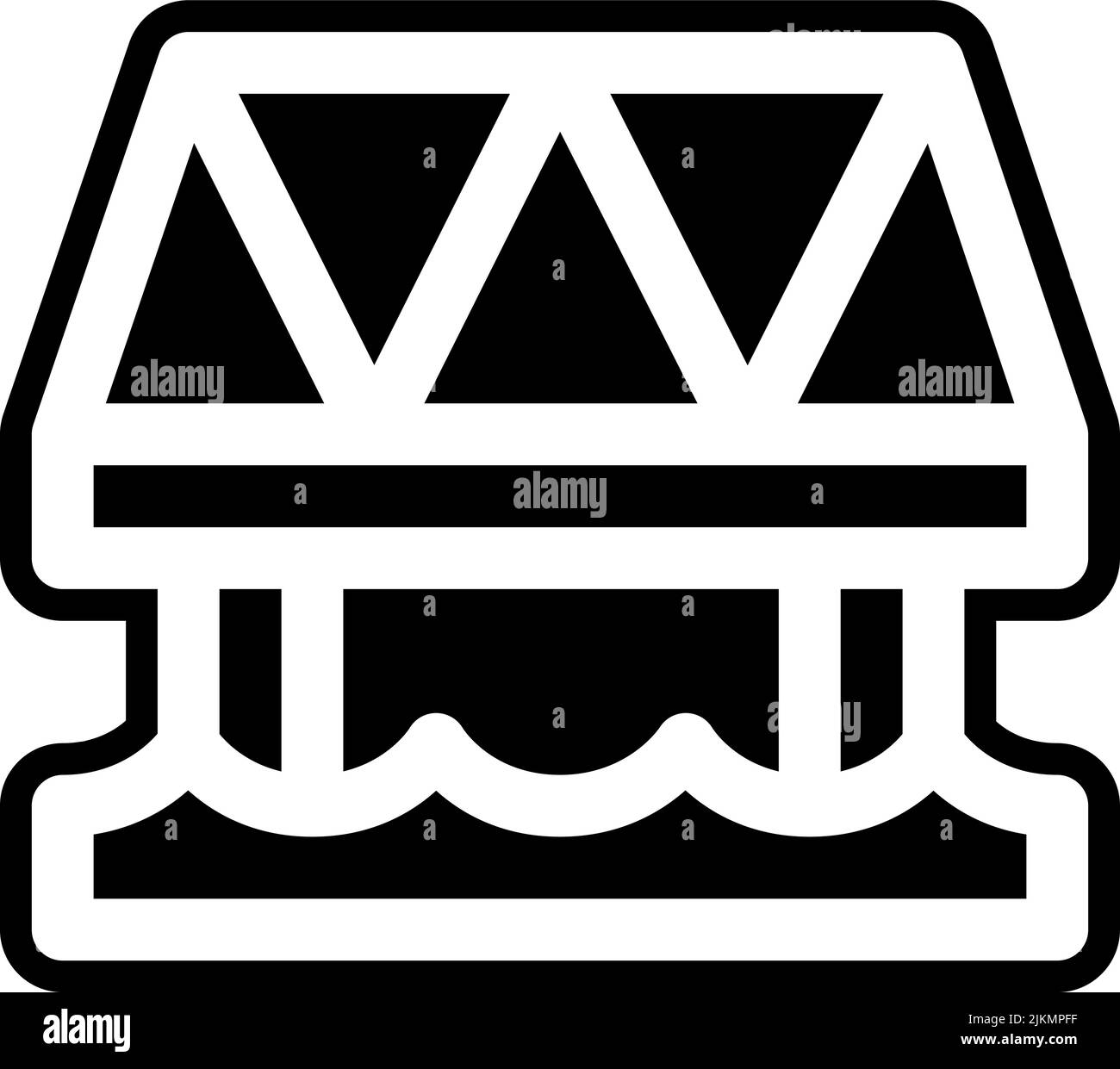 pier icon black vector illustration Stock Vector Image & Art - Alamy