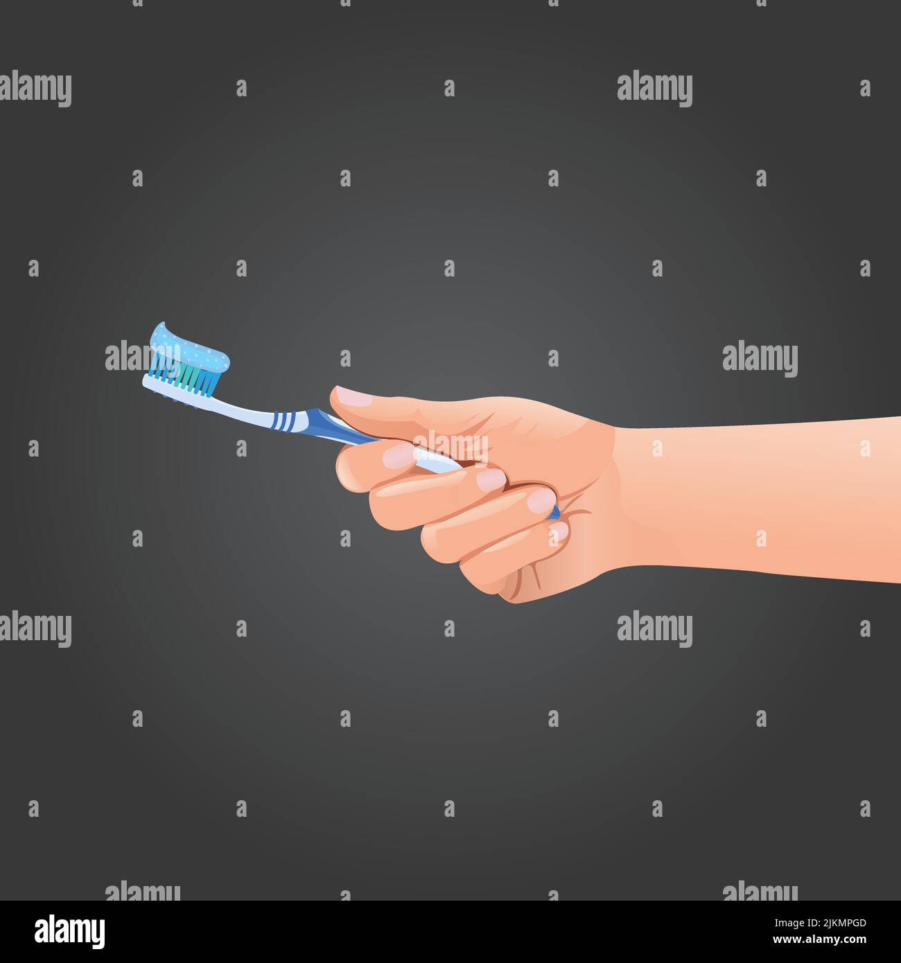 Tooth brush holding hand Stock Vector Image & Art - Alamy