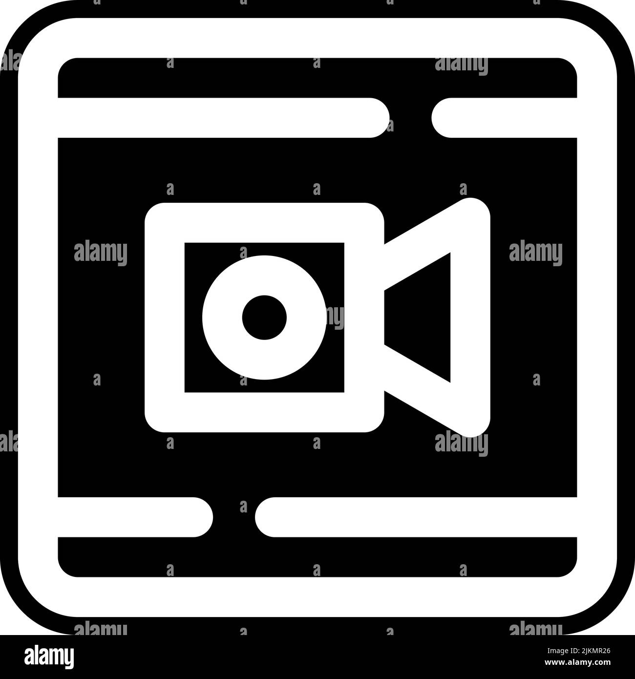 video icon black vector illustration Stock Vector Image & Art - Alamy