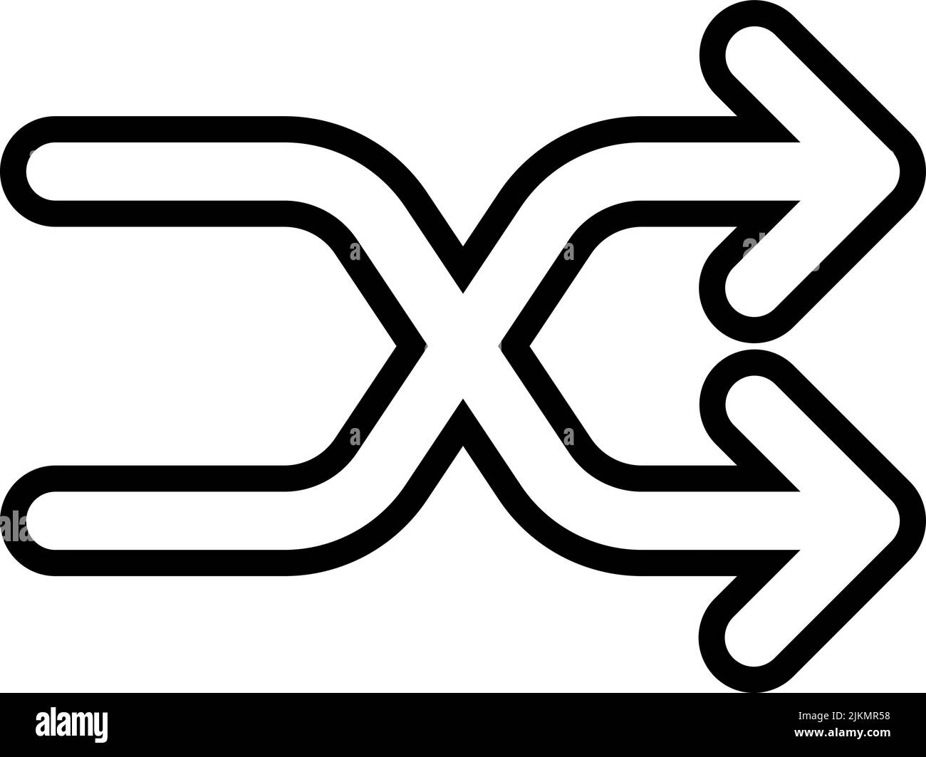 shuffle icon black vector illustration Stock Vector Image & Art - Alamy