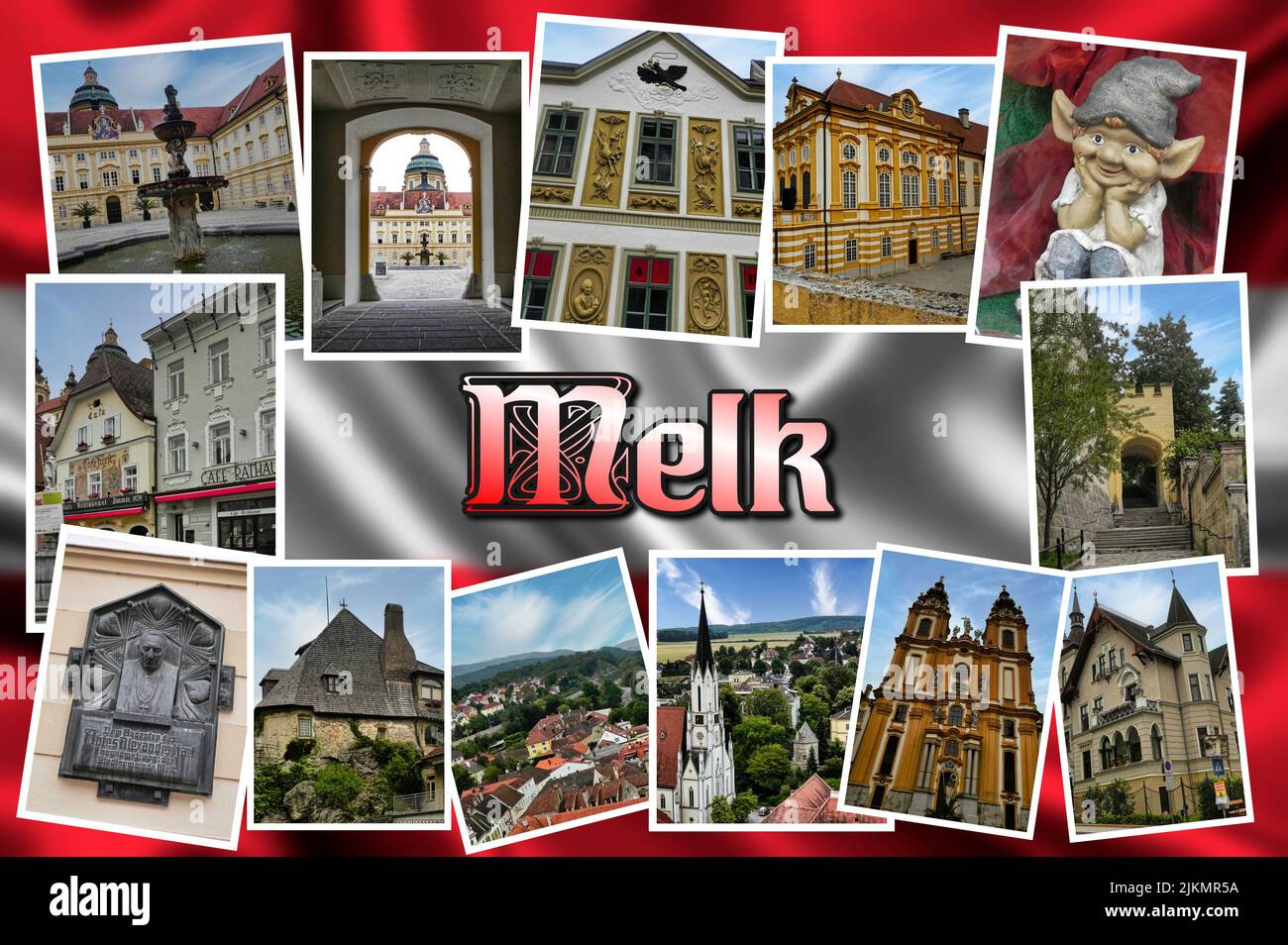 The city of Melk (Austria) is situated near the Wachau valley along the ...