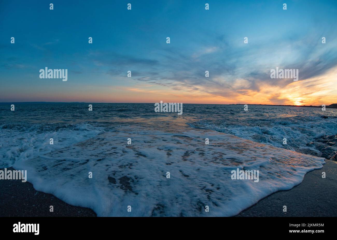 Ogmore-By-Sea Beach Sunset, Ogmore-By-Sea, Vale Of Glamorgan - Frothy ...