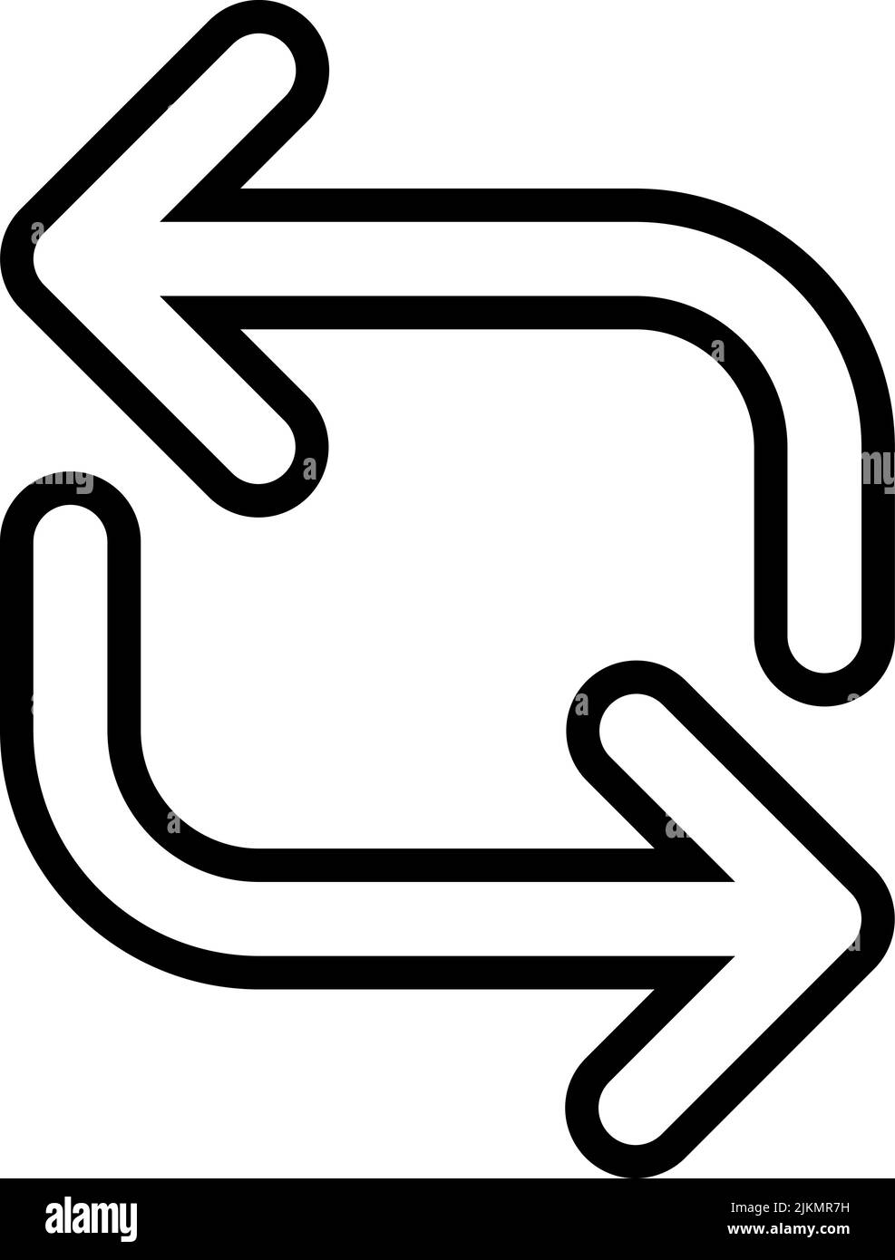 refresh icon black vector illustration Stock Vector Image & Art - Alamy