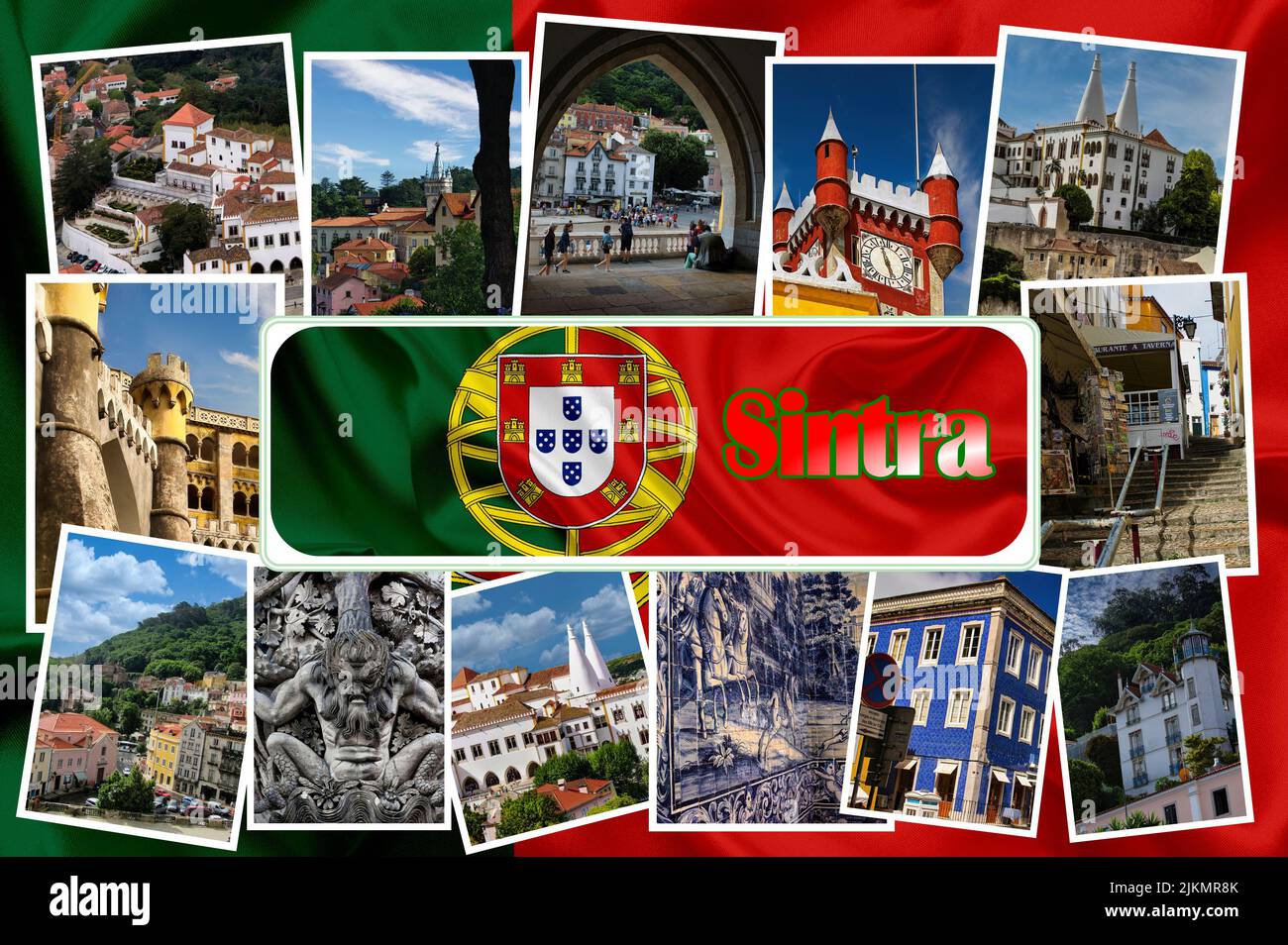 The beautiful and colorful Portuguese city of SINTRA with its romantic ...