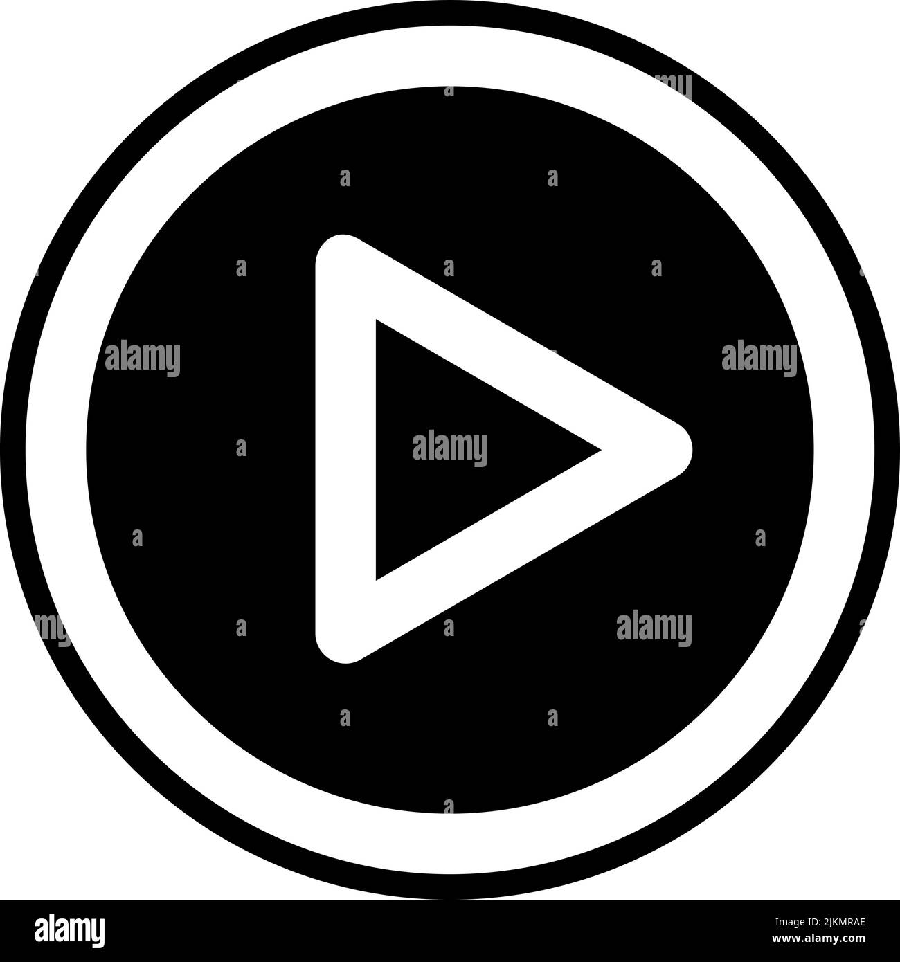 play icon black vector illustration Stock Vector Image & Art - Alamy