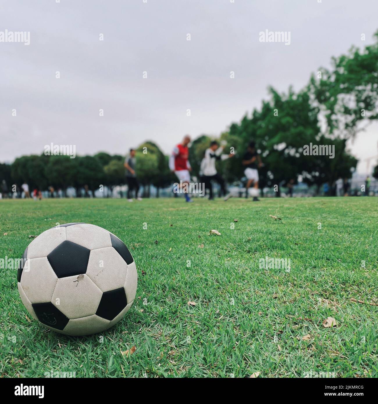 Soccer ball in field of play hi-res stock photography and images - Alamy