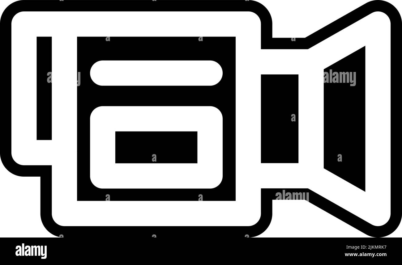 video camera icon black vector illustration Stock Vector Image & Art ...