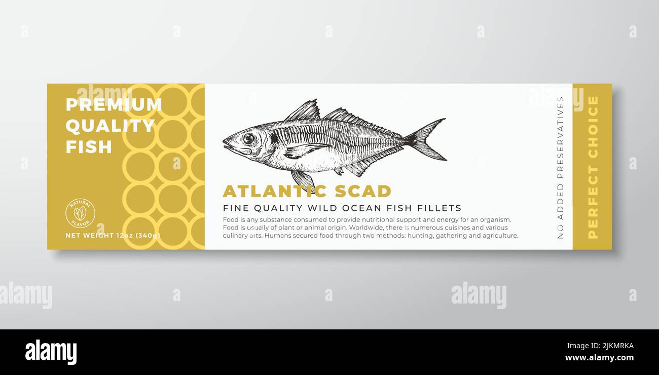 Premium Quality Atlantic Scad Vector Packaging Label Design Modern ...