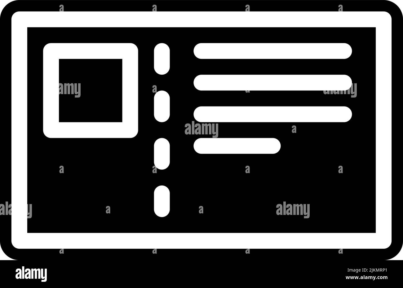 postcard icon black vector illustration Stock Vector Image & Art - Alamy