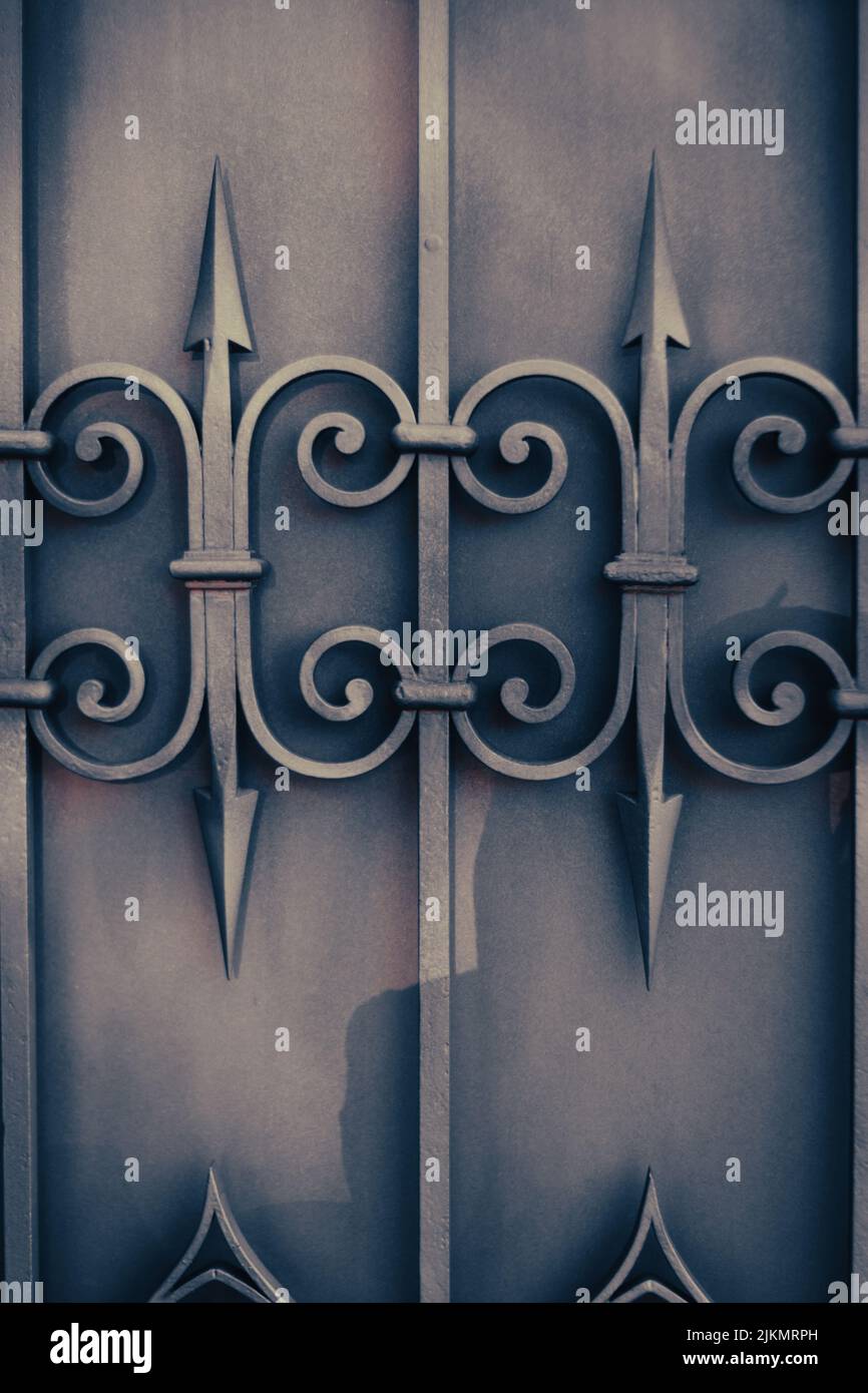 A beautiful shot of a metal gate with nice details Stock Photo - Alamy