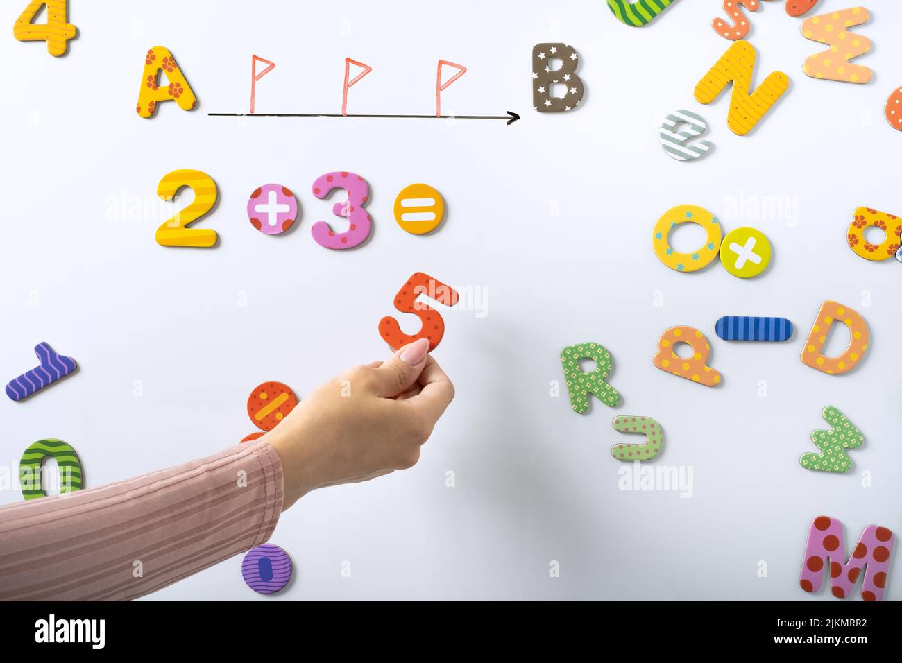 Elementary math whiteboard hi-res stock photography and images - Alamy