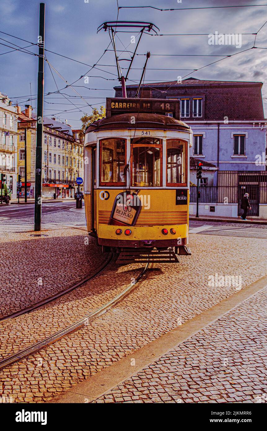 Morning tram in front hi-res stock photography and images - Alamy