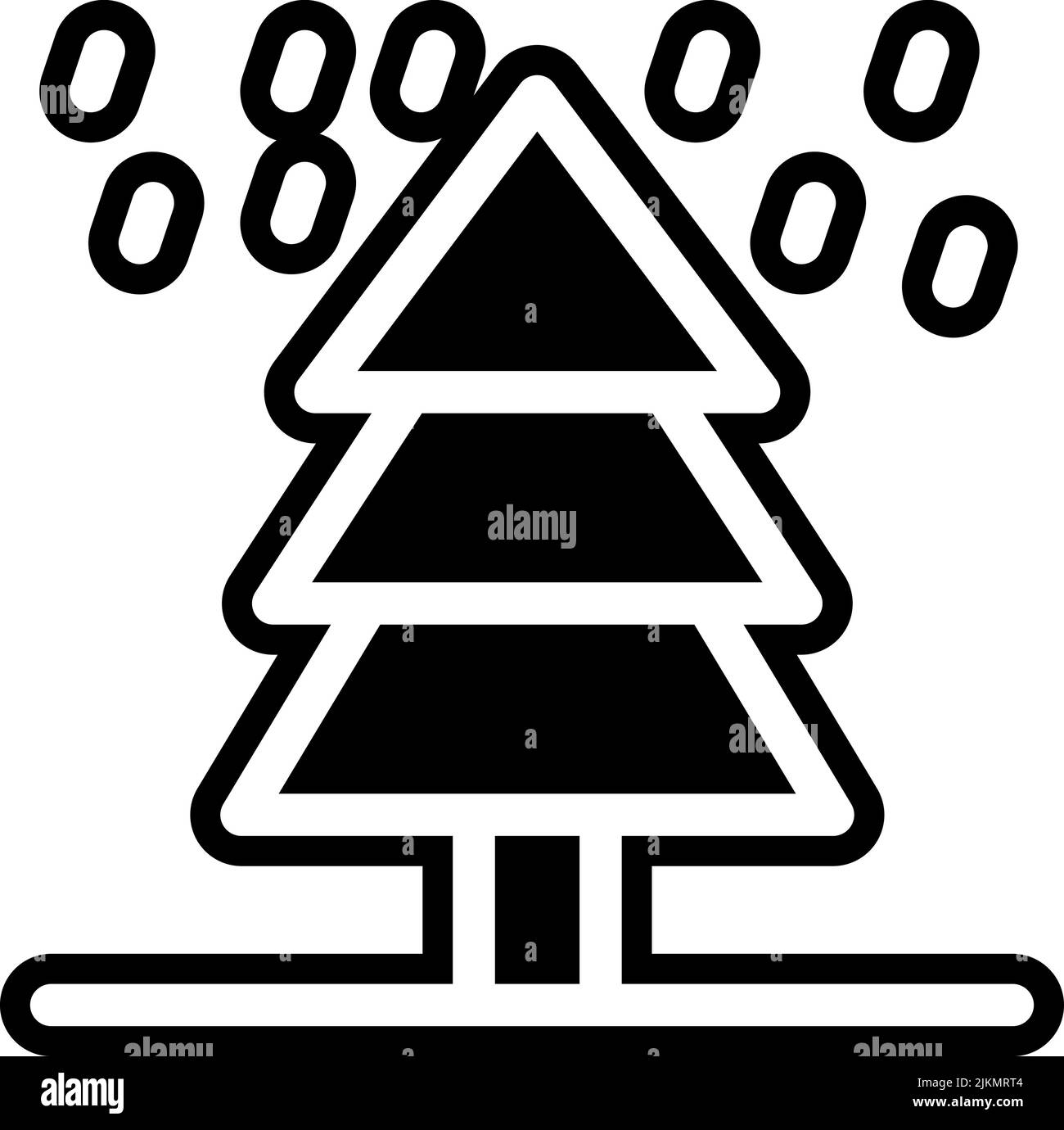 winter tree icon black vector illustration Stock Vector Image & Art - Alamy