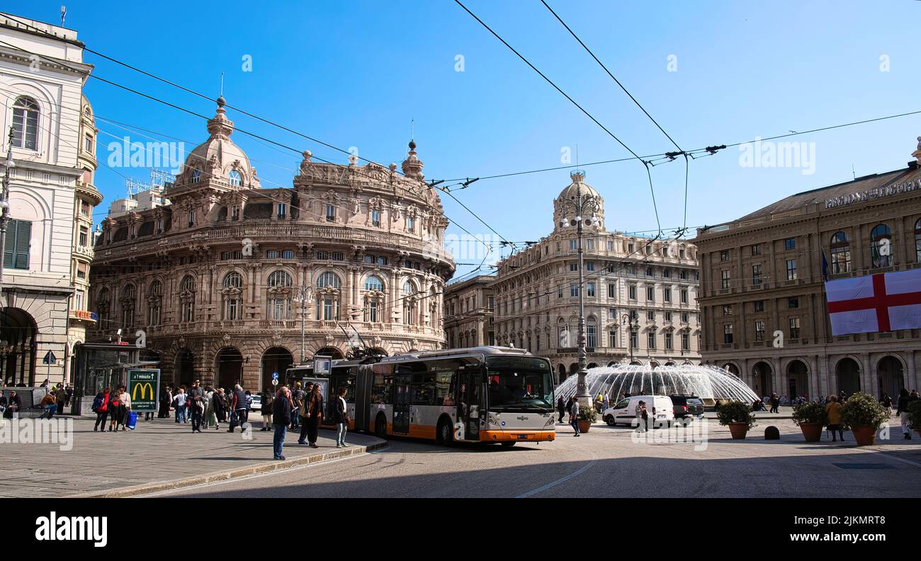 Piazza De Ferrari is the main square of Genoa, renowned for its ...