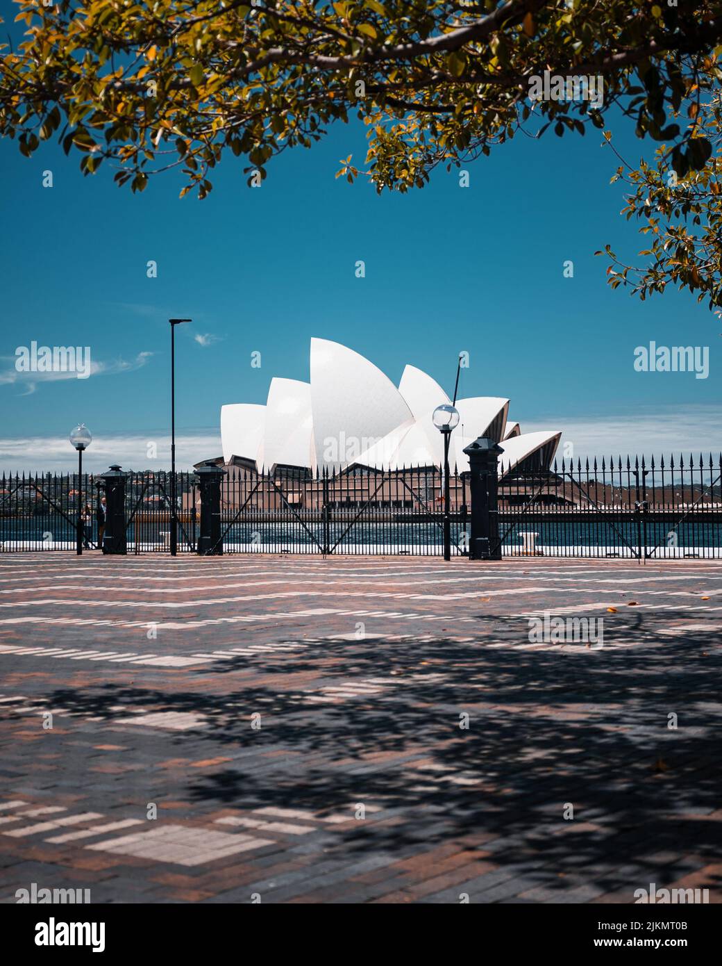 An outdoor view of the famous Sydney Opera House in Sydney, Australia ...