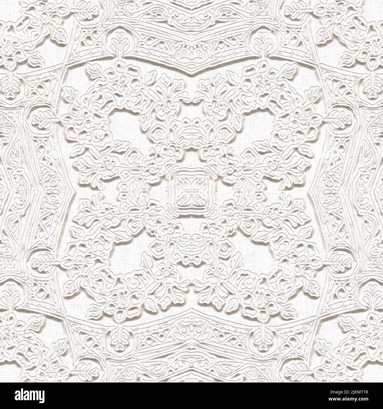 White on White linen lace effect background. Minimal stylish wedding ...