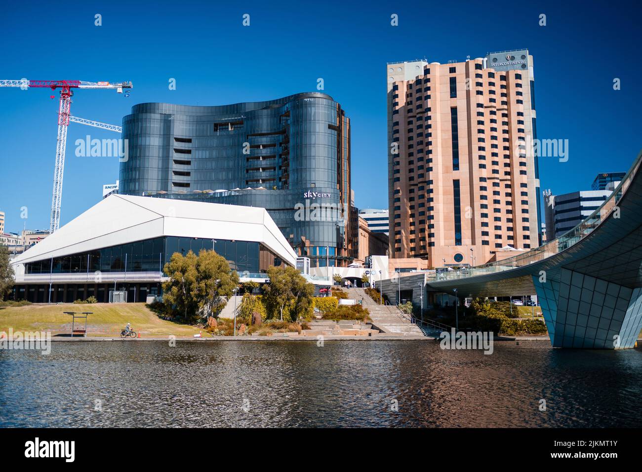 The Adelaide city across the river with a view to Adelaide festival ...