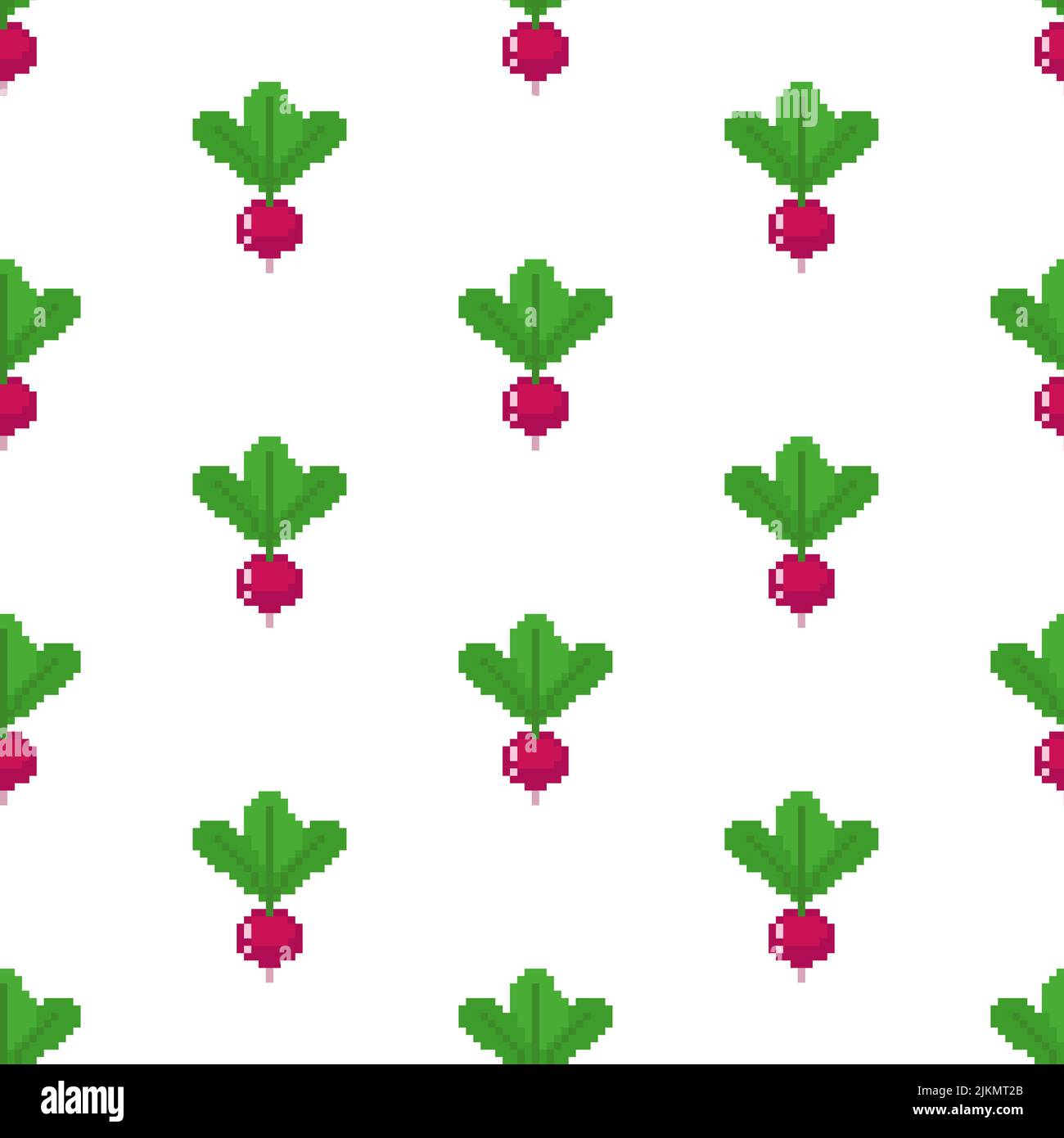 Radish pixel art pattern seamless. vegetable garden plant 8 bit ...