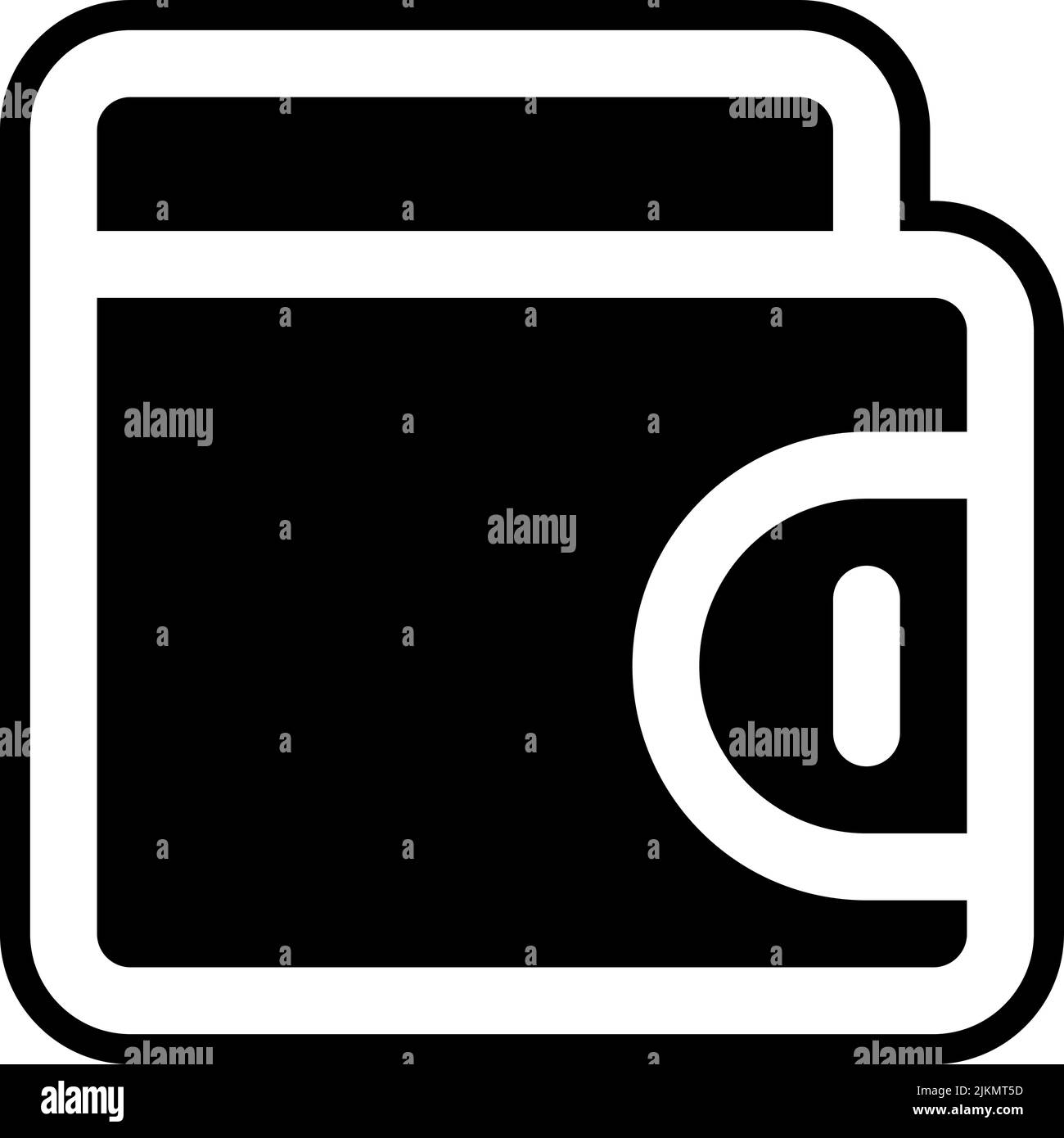 wallet icon black vector illustration Stock Vector Image & Art - Alamy
