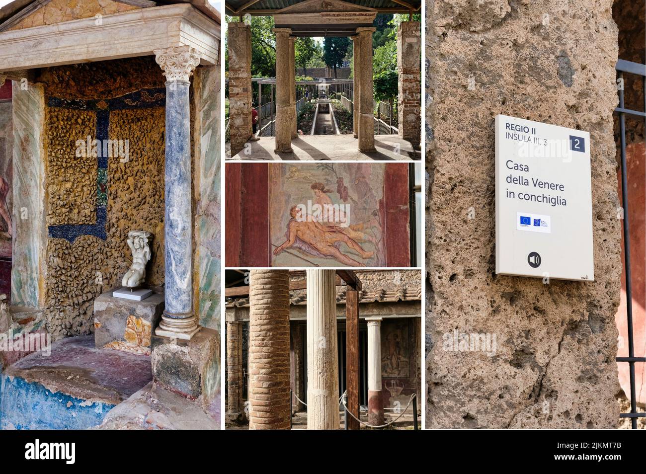 Pompeii, Campania, Italy, Naples, the beautiful house of Venus in the ...