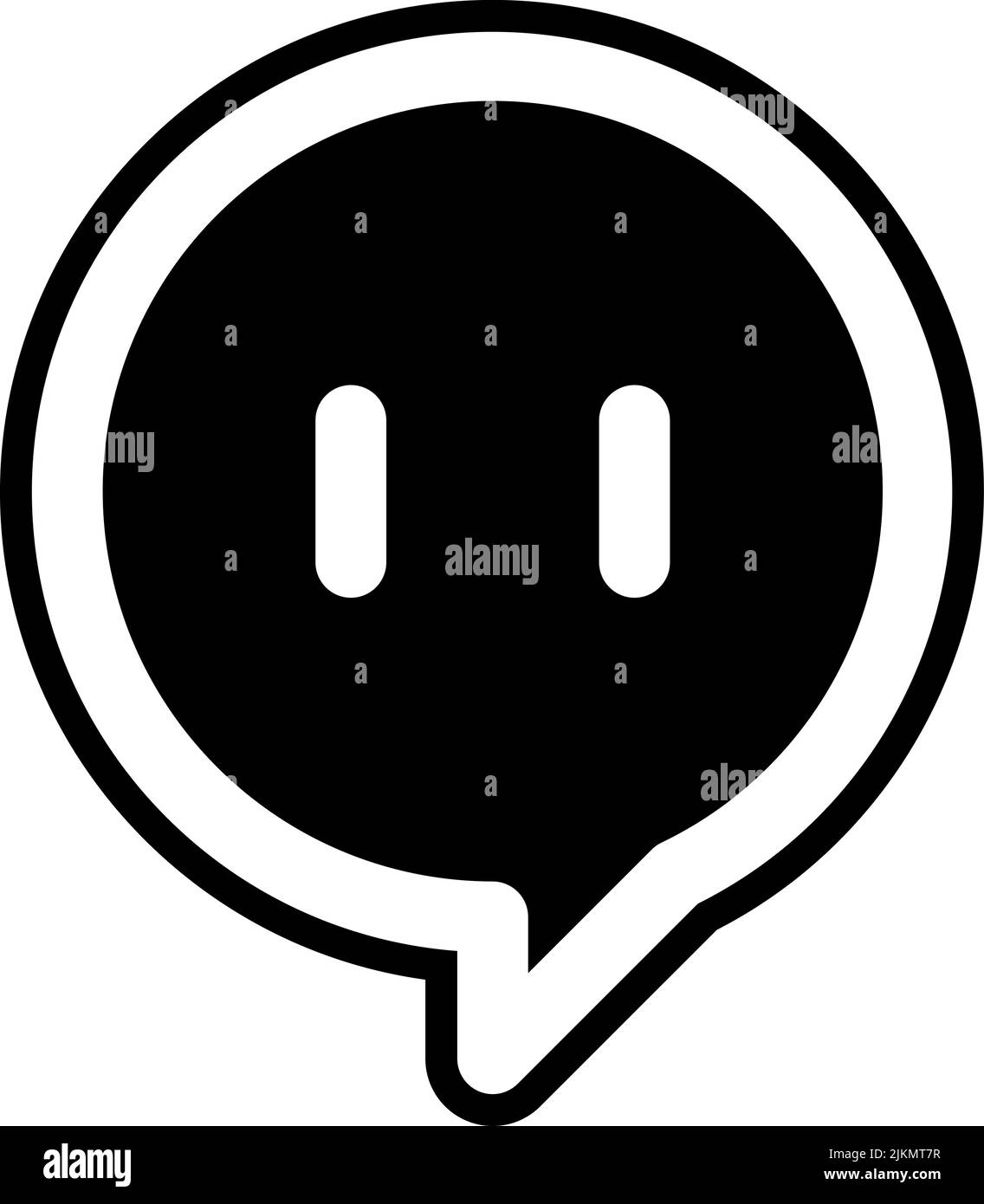 chat icon black vector illustration Stock Vector Image & Art - Alamy