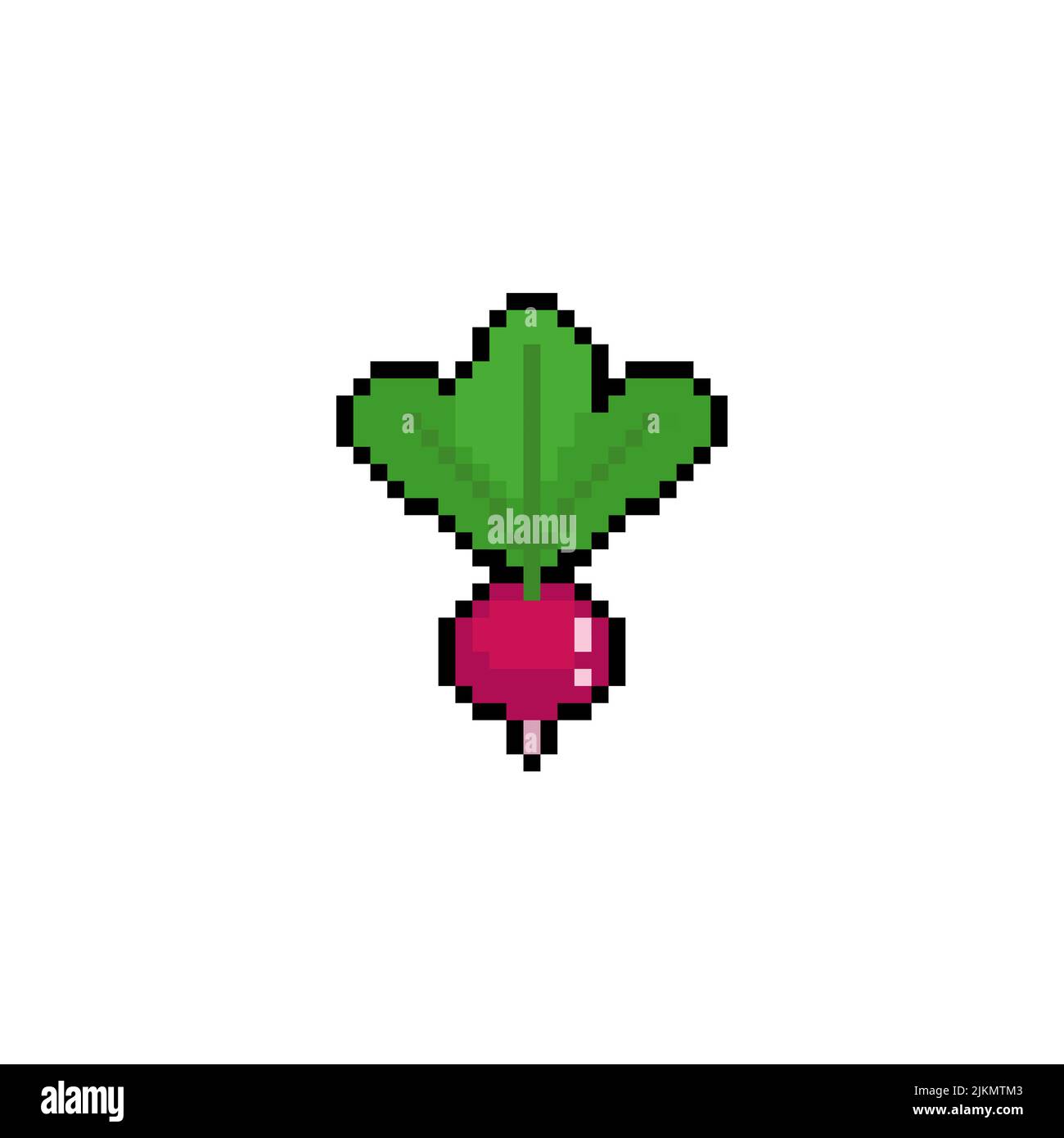 Radish pixel art. vegetable garden plant 8 bit. pixelated Vector ...