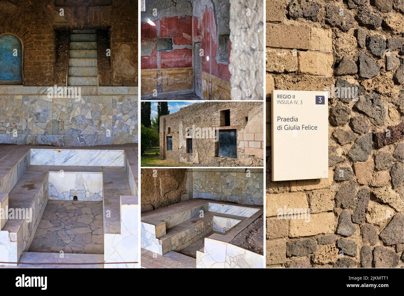 POMPEII, ITALY - Famous Roman villa House of Julia Felix (Praedia di ...
