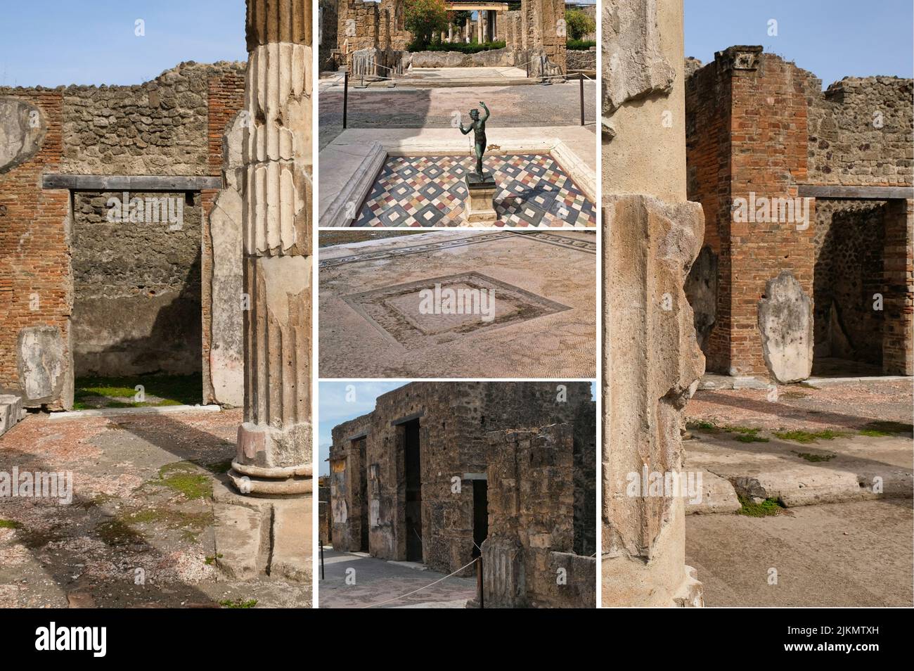 The beautiful Roman city of Pompeii destroyed by the eruption of the ...