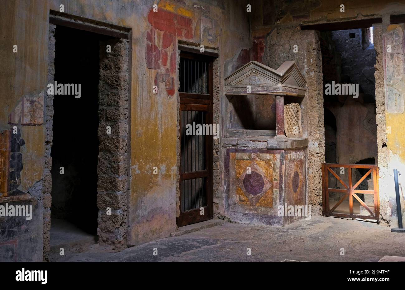 The beautiful Roman city of Pompeii destroyed by the eruption of the ...