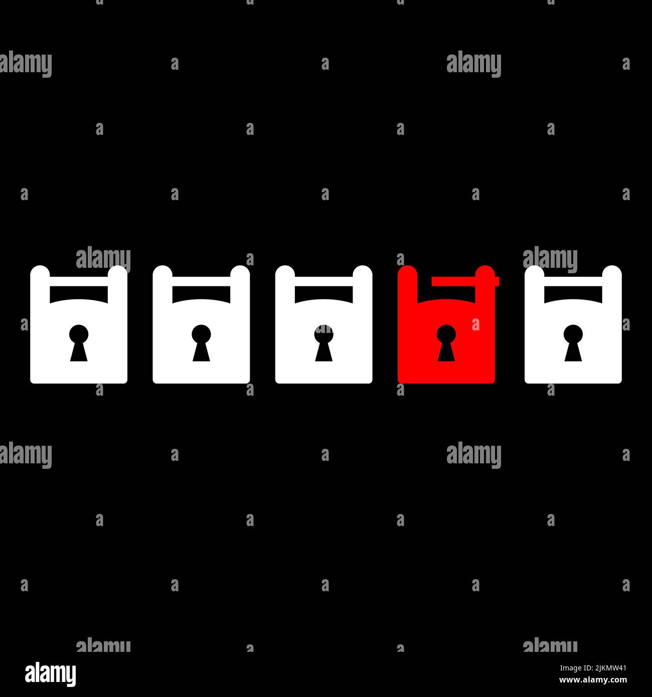 Concept Security. Lock on computer. Vector design Stock Vector Image ...